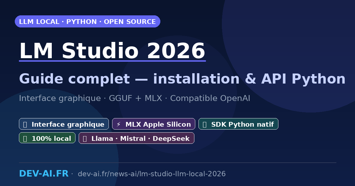 LM Studio 2026 : guide complet — installation, modèles et API Python ...